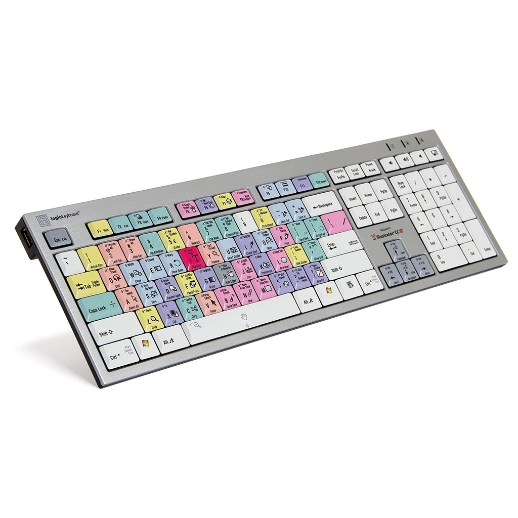 Logickeyboard Slim Line Series - Adobe LightRoom CC - PC US Keyboard