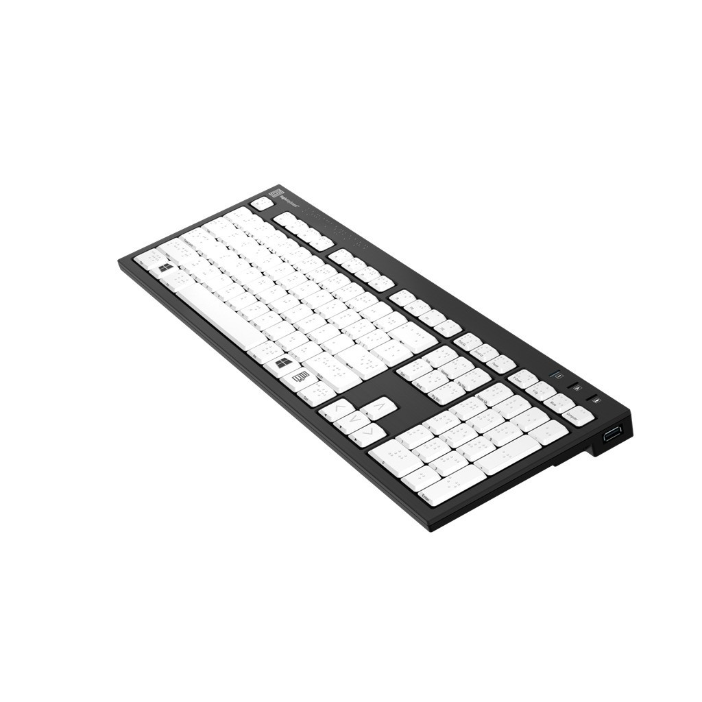 Logickeyboard NERO Slim Line Series - Braille (6-dot) PC US Keyboard