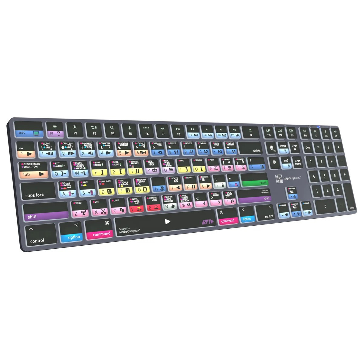 Logickeyboard Titan Series - Avid Media Composer PRO - Mac US Keyboard