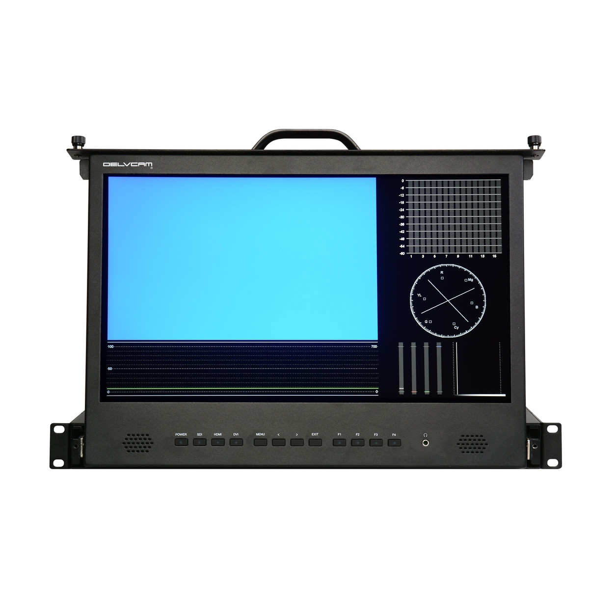 Buy Delvcam 17.3in 1RU Rack Drawer 3G-SDI Video Monitor with Cross ...