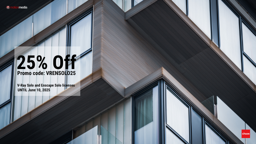 Hurry! 25% OFF V-Ray Solo & Enscape Solo Ends - June 10, 2025 - MotionMedia