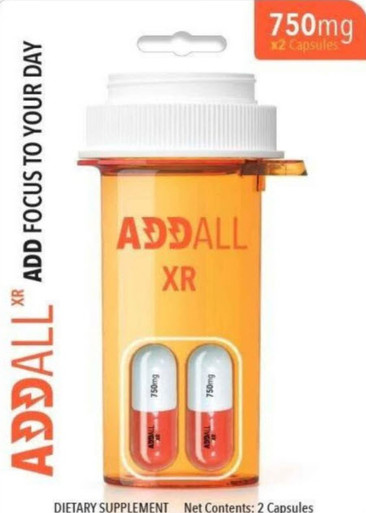 Addall XR 750mg Brain Booster Supplement Capsules - 2 Count