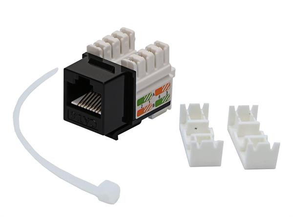Cat6 RJ45 Modular Keystone Jack, 110 Style, Ivory