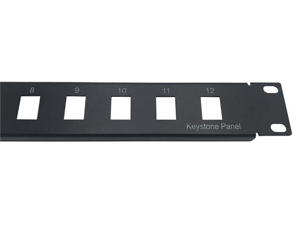 12 Port Keystone Patch Panel - 1U Rack Mount, Versatile & Sturdy