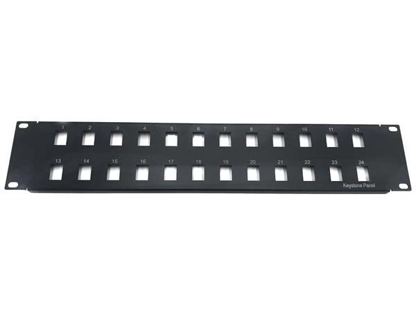 GoCNA 24 Port Keystone Patch Panel - Versatile 2U Rack Mount for ...