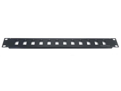 12 Port Keystone Patch Panel - 1U Rack Mount, Versatile & Sturdy