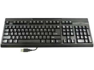 104 Key Standard USB PC Windows Computer Keyboard - Black