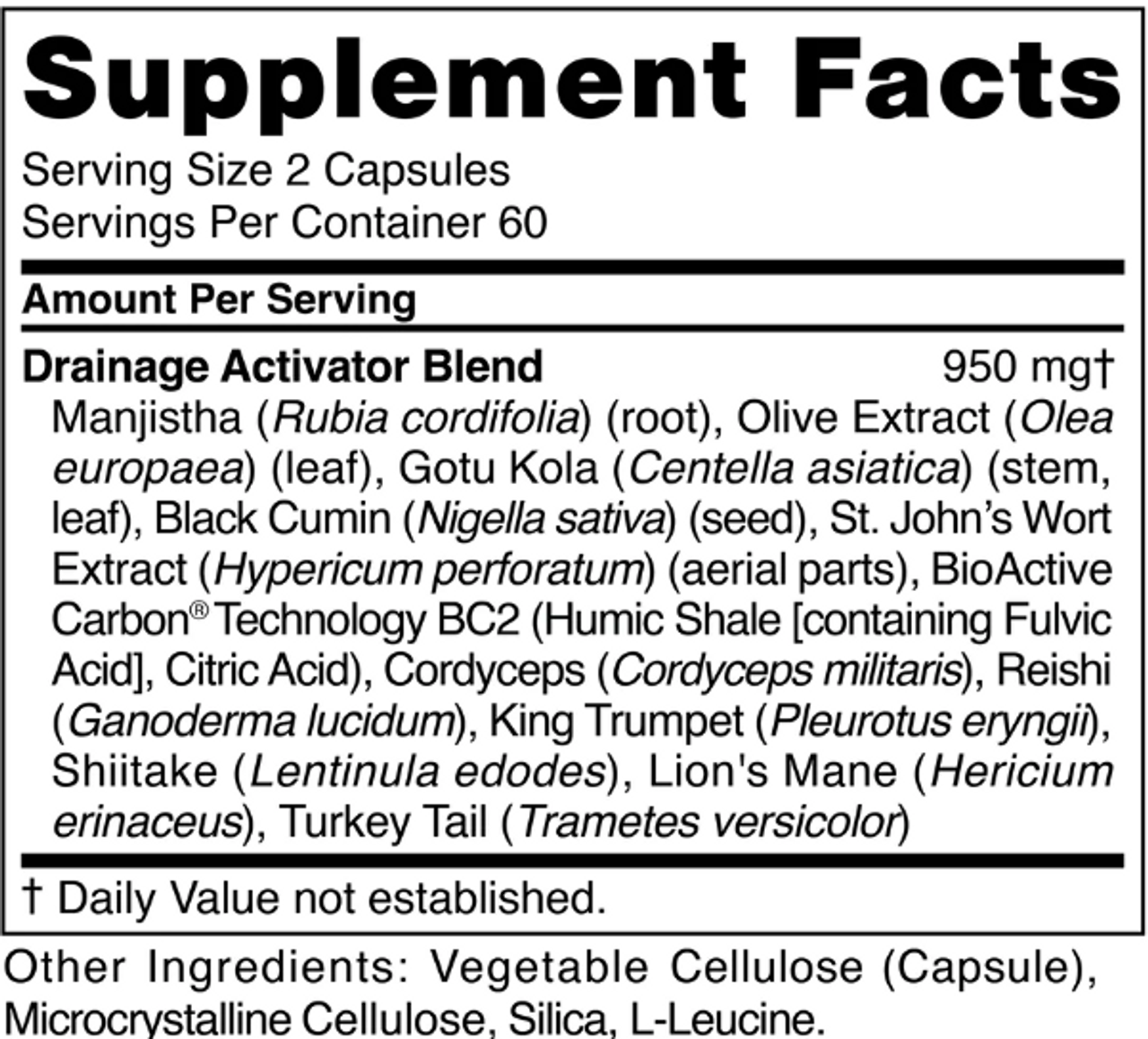 Drainage Activator by CellCore Biosciences 120 capsules