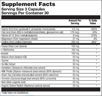 BioLiv Lipotrophic Support Formula by Nutra BioGenesis 90 caps