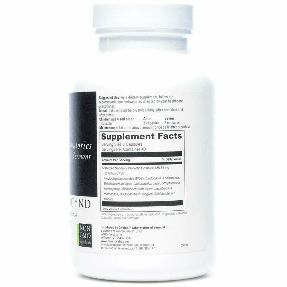 Mega Probiotic-ND 120 vcaps by Davinci Labs - Clinical Nutrition Centers
