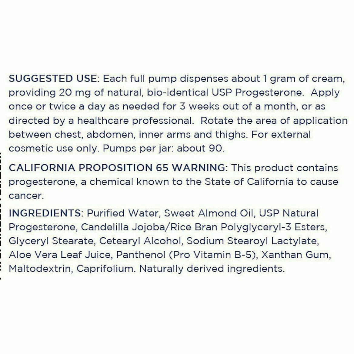 Natural Progeste Cream 3.5 oz by Metabolic Maintenance - Clinical ...