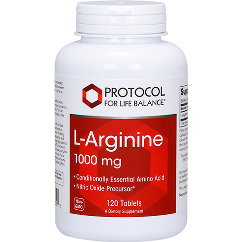 L-Arginine 1000 mg 120 tabs by Protocol For Life Balance - Clinical ...