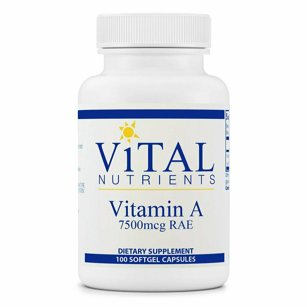 Vitamin A 25,000 IU 100 gels by Vital Nutrients - Clinical Nutrition ...