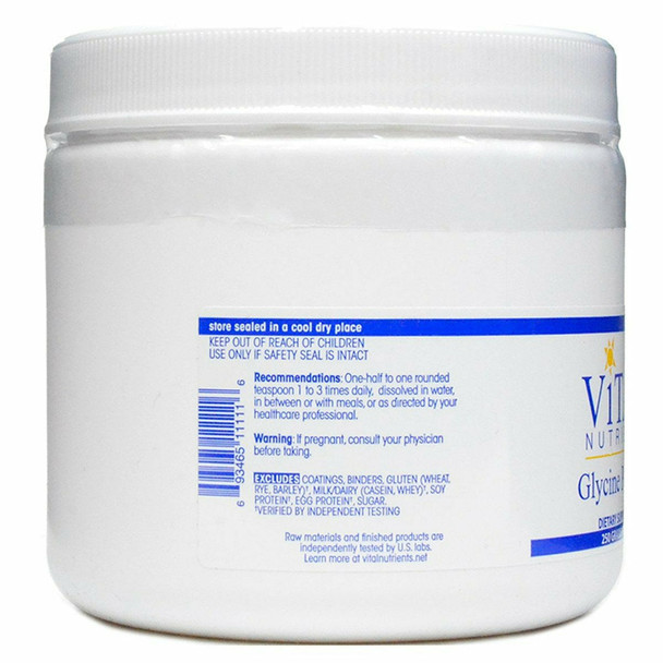 Glycine Powder 250 gms by Vital Nutrients - Clinical Nutrition Centers