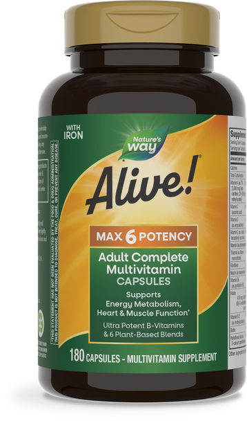 Alive!® Max6 Max Potency Daily Multivitamin - 90 capsules