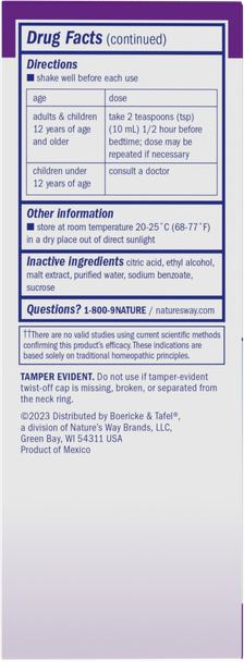 Boericke & Tafel® Nighttime Cough & Bronchial Syrup - 4 fl oz (120 ml)