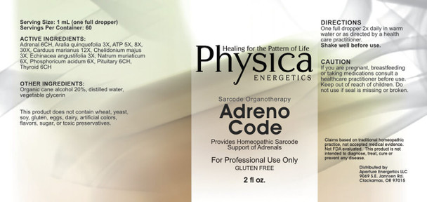 Adreno Code by Physica Energetics 2 oz (60 ml)