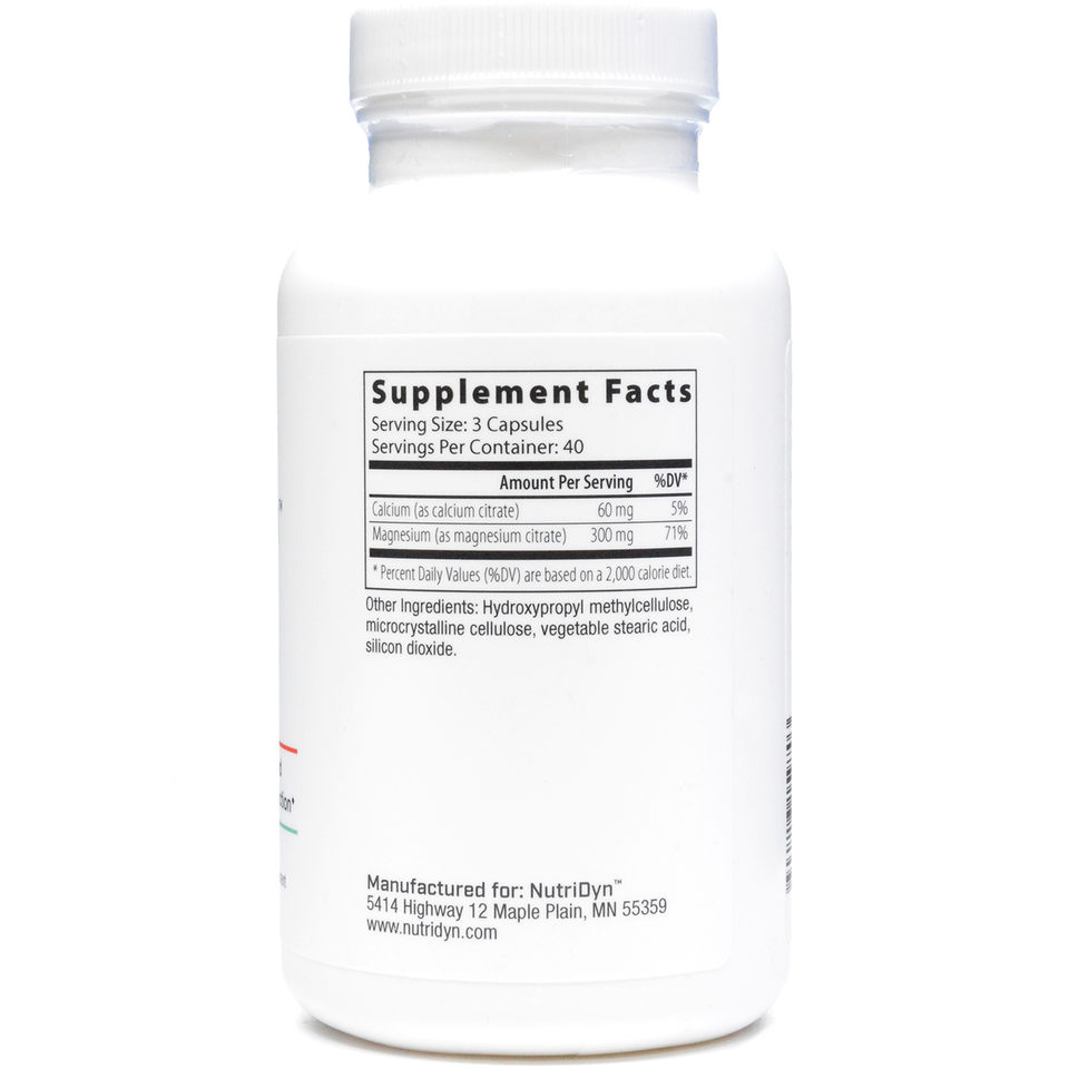 Magnesium Citrate 120 capsules by Nutri-Dyn - Clinical Nutrition Centers