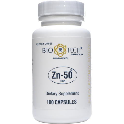 Zn-50 Zinc Gluconate 50 mg 100 caps by Bio-Tech - Clinical Nutrition ...