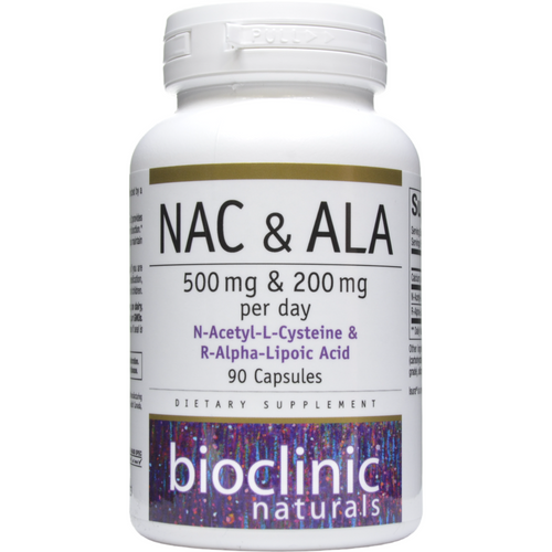 NAC & ALA 90 caps by Bioclinic Naturals - Clinical Nutrition Centers