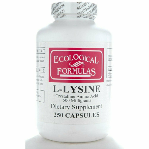 L-Lysine 500 mg 250 caps by Ecological Formulas - Clinical Nutrition ...