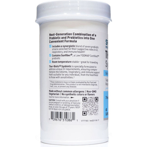 Ther-Biotic Synbiotic by Klaire Labs - 30 Capsules - Clinical Nutrition ...