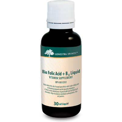 Bio Folic Acid + B12 Liquid 1 oz by Seroyal Genestra - Clinical ...