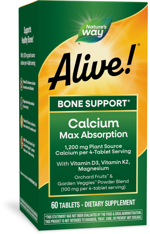 Alive!® Calcium Bone Support - 60 tablets