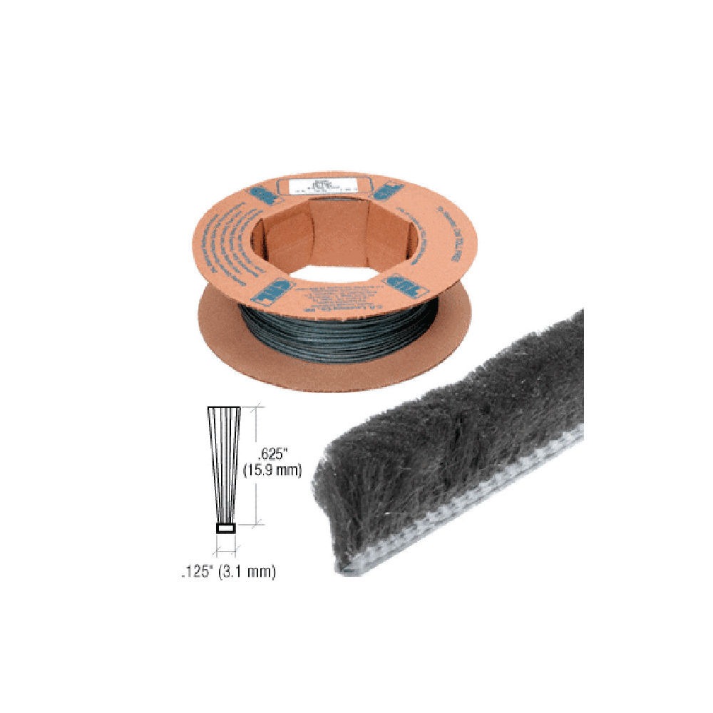 CRL Weatherstrip, 1/8" Bead Slip in, .625 brush (100 Foot Spool)