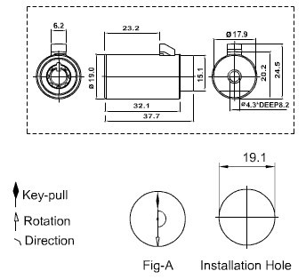 Precut Key for Enclosure Lock or T-Handle WEM2