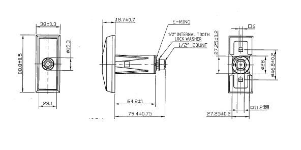 Precut Key for Enclosure Lock or T-Handle WEM2