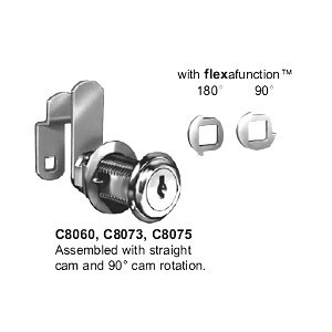 Compx National C8060-C413A-3 Cam Lock, 1-3/4 Keyed Alike C413A Brass Finish