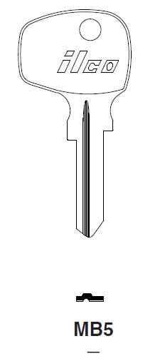 Ilco MB5 Key Blank, Mercedes/Taylor 63B
