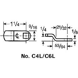 CCL B15751 KA CAT45 Cam Lock, 5/8" Brushed Chrome/26D, Keyed Alike