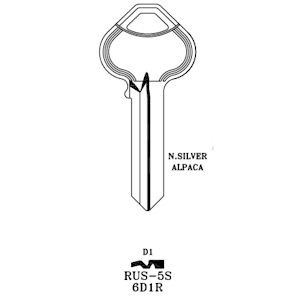 Key blank, JMA RUS5S for Corbin/ Russwin RU46/A1011D1 N.S.