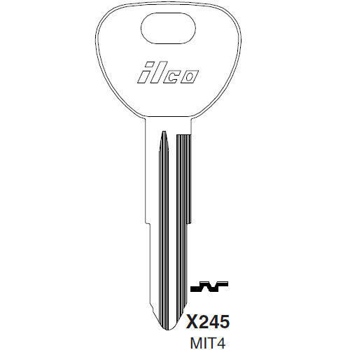 Ilco MIT4 Key Blank for Mitsubishi X245