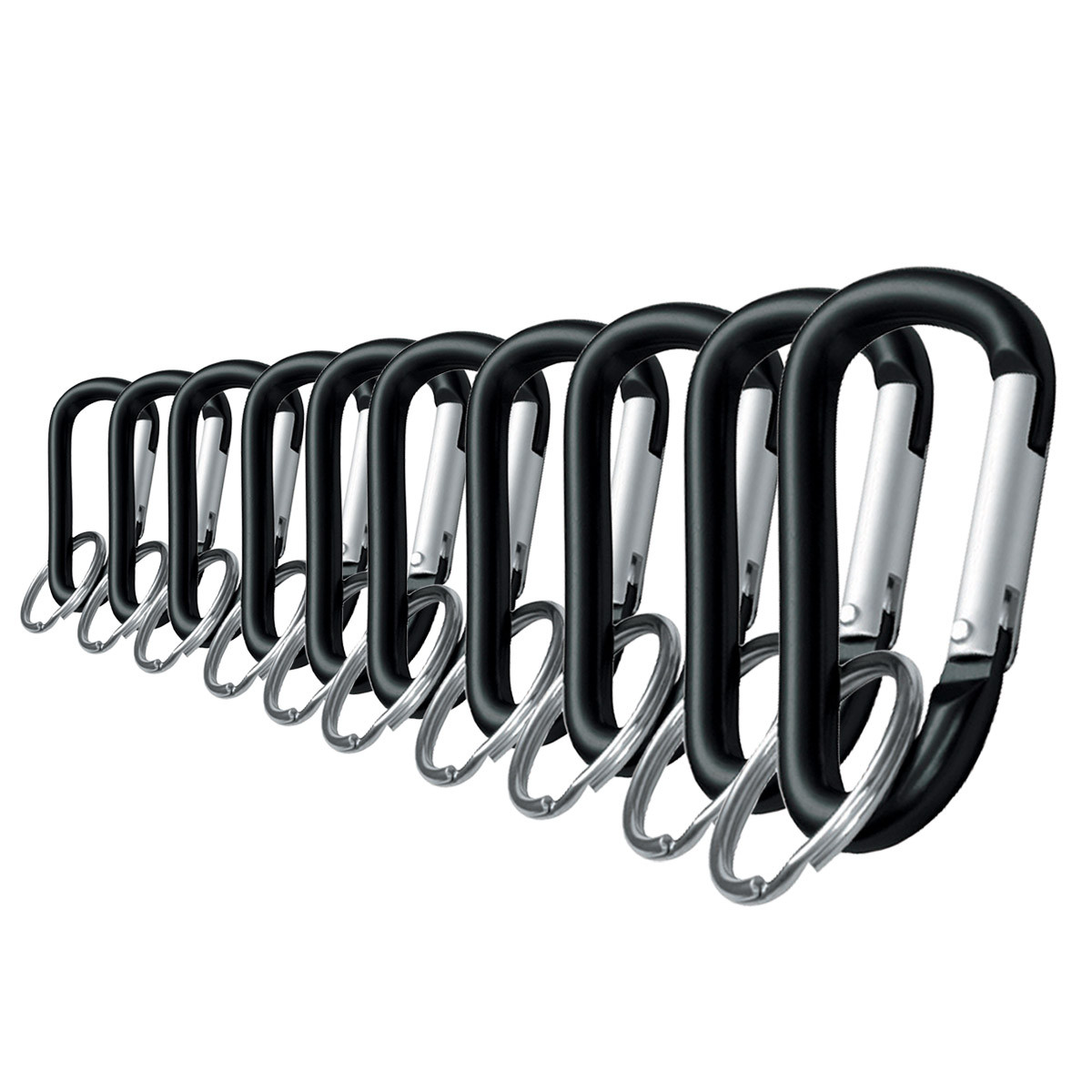 Lucky Line 46020 Small C-Clip Black (10-Pack)