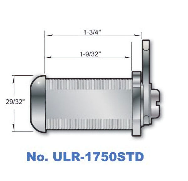 ESP ULR-1750STD KA ES201 Stainless Finish Cam Lock, 1-3/4", Keyed Alike ...