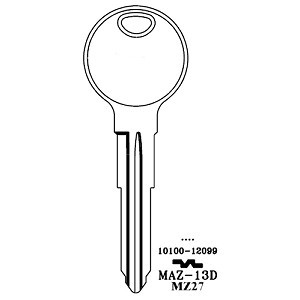 JMA MAZ-13DE Key Blank for Mazda MZ27/X222