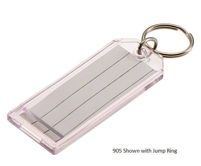 Large Key Tags Type 904 Clear (bulk) (100/Bag)