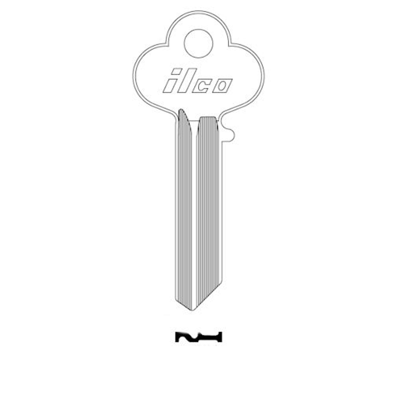 Ilco A1015M Key Blank for Lockwood M Section, 6-Pin