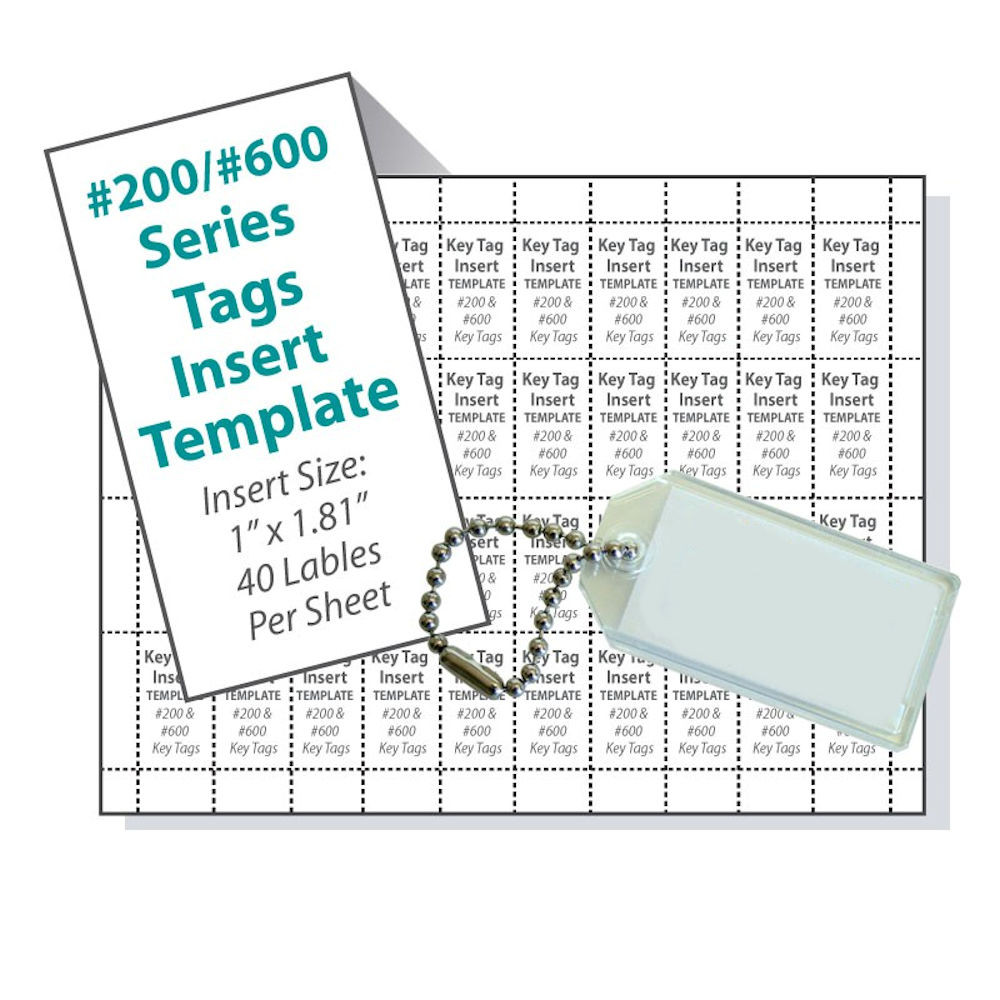 Paper insert for 605/200 Tags (Standard Insert) 100 Pack