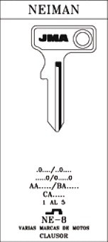 JMA NE-8 key blank for Neiman