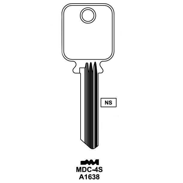 Ilco 1518 Key Blank, Medeco