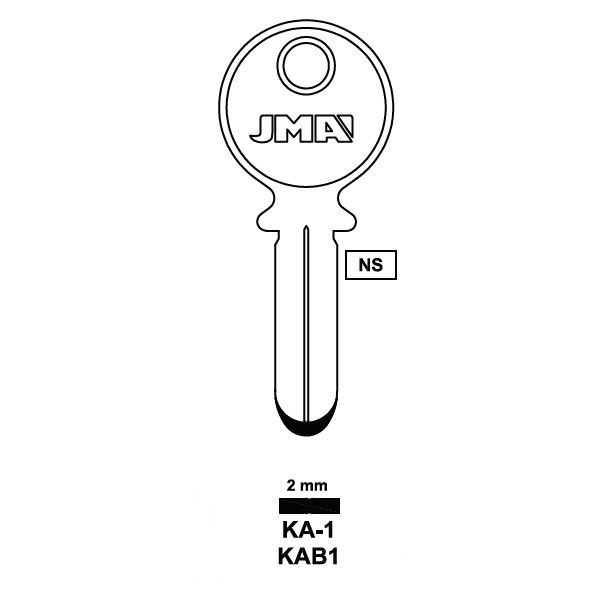JMA KA-1 Key blank, KABA Dimple