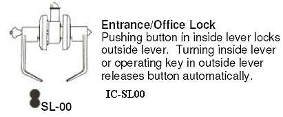 Cal-Royal ICSL00 26D Entry Lever, Accepts SFIC