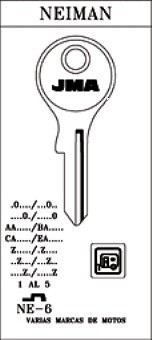 JMA NE-8 key blank for Neiman