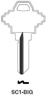 Ilco SC1 BIG Key Blank, Large Head Key