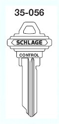 Schlage 35-056C Key blank, `C` Keyway Control LFIC