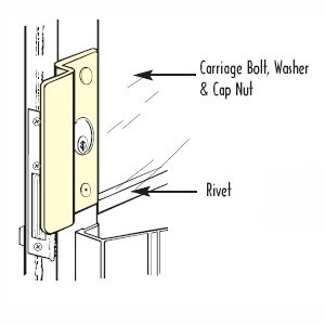 Don-Jo LP-307 SL Latch Guard, Silver Finish